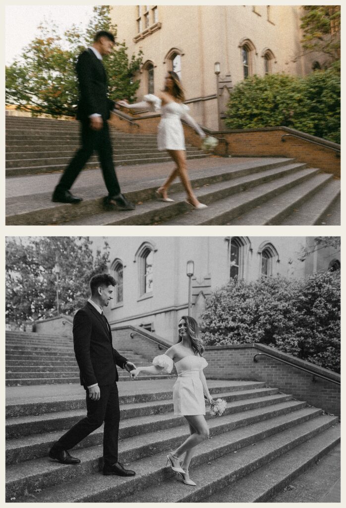 Styled Editorial Wedding Portraits at the UW Suzzallo Library
